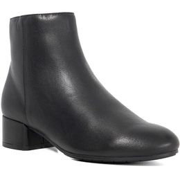 Dune Pippie Damen Stiefeletten Aus Schwarzem Leder Mit Absatz