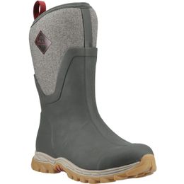 Muck Boots Arctic Sport II Mid Damen Winterstiefel aus Gummi in Olivgr&uuml;n/Heringsgr&auml;tmuster