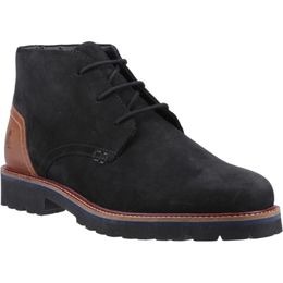 Hush Puppies Moore Nubuck Herren Schwarze Ankle Boots