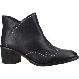Hush Puppies Waverly Damen Schwarze Lederstiefel