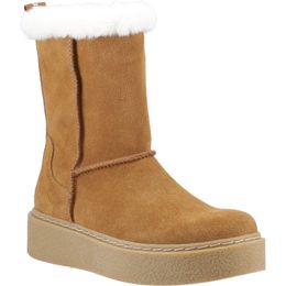 Hush Puppies Becca Mid Wildleder Damen Stiefel in Tan