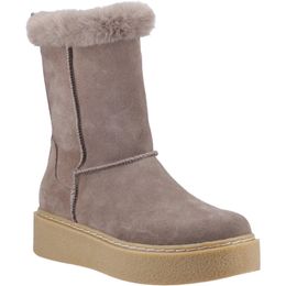 Hush Puppies Becca Mid Wildleder Damenstiefel Taupe