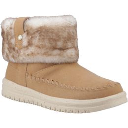 HEYDUDE Camden Cuff Classic Cozy Polyester Damen Winter Stiefeletten in Cognac