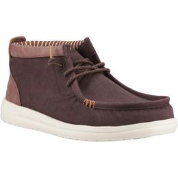 HEYDUDE Wally Mid GripR Herren Ankle Boots aus Baumwolle in Maulwurfsbraun/Downtown