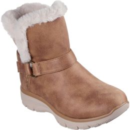 Skechers Easy Going Dreamers Move Textil Damen Kastanienbraune Winter Stiefeletten