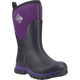 Muck Boots Arctic Sport II Mid Gummistiefel Damen Schwarz/Acai Winter Stiefel in mittlerer Schafth&ouml;he