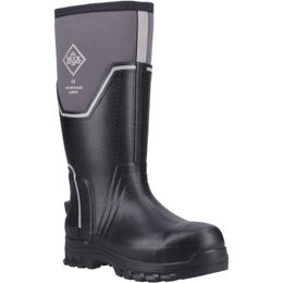 Muck Boots Grit S5 Herren Gummistiefel in Schwarz/Grau