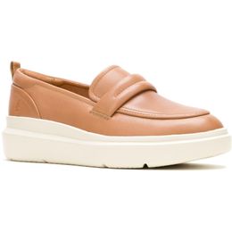 Hush Puppies Joy Penny Leder Damen Ballerinas in Tan