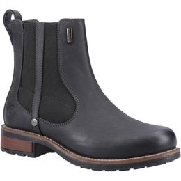 COTSWOLD Notgrove Damen Chelsea Stiefel aus schwarzem Leder