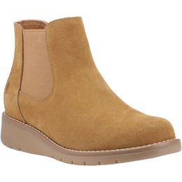 Hush Puppies Leonie Wildleder Damen Tan Flache Chelsea Stiefel