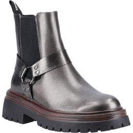 Hush Puppies Raye Damen Chelsea Stiefeletten aus Leder in Grau