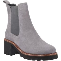 Hush Puppies Gaia Damen Chelsea Stiefeletten aus grauem Leder mit Absatz