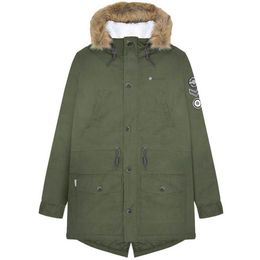 Lambretta - Parka f&uuml;r Herren, Sherpa-Futter (Khakigr&uuml;n)