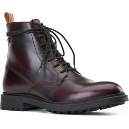 Base London Brunel Leder Herren Weinfarbene Ankle Boots