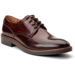 Base London Durham Leder Herren Schn&uuml;rschuhe in verbranntem Braun