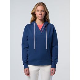 North Sails Kapuzenpullover V-Ausschnitt mit North Sails-Print