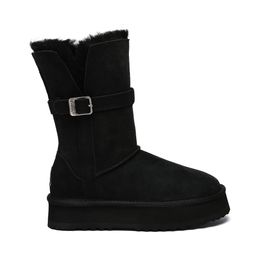 EVER AU Australien Damen B&uuml;rste 3-Wege Stil Plattform Stiefel