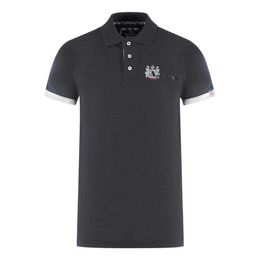 Aquascutum - "London Aldis" Poloshirt f&uuml;r Herren/Damen Unisex (Schwarz)