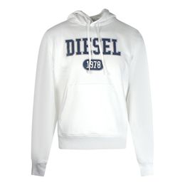 Diesel Herren 1978 Bold Logo Hoodie (Wei&szlig;)