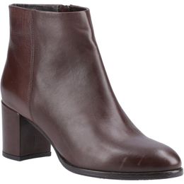 Hush Puppies Claridy Damen braune Lederstiefeletten mit Absatz