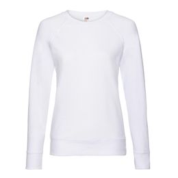 Fruit of the Loom - Sweatshirt Leicht f&uuml;r Damen Raglan&auml;rmel (Wei&szlig;)
