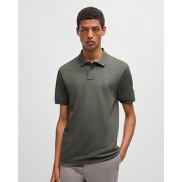 BOSS Orange Passenger Herren Stretch-Baumwoll Slim-Fit Polo-Shirt mit Logo-Patch