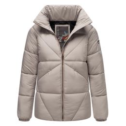 Navahoo Schokolinaa Damen Winter Steppjacke mit gef&uuml;ttertem Kragen