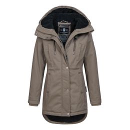 Navahoo Winterfunke Damen Winterjacke mit Teddyfellfutter