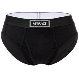 Versace Tex Ribbed Cotton Brief