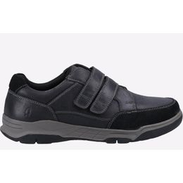 Hush Puppies Fabian Double Strap Leder Herren Schwarze Mokassins