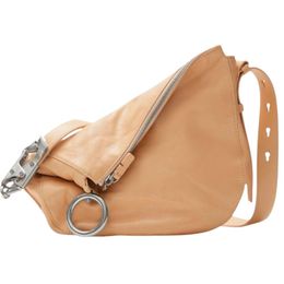 Burberry Small Knight Peach Hellbraune Leder-Umh&auml;ngetasche