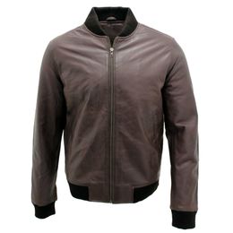 Varisty Leder-Bomberjacke