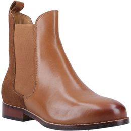 Hush Puppies Colette Damen Flache Chelsea Stiefel aus Leder in Tan