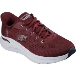 Skechers Arch Fit 2.0 Lestur Textile Herren Burgund Sneakers