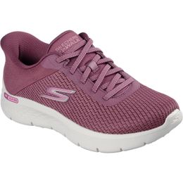 Skechers Go Walk Flex Damen Sneaker In Bordeauxrot Aus Textil