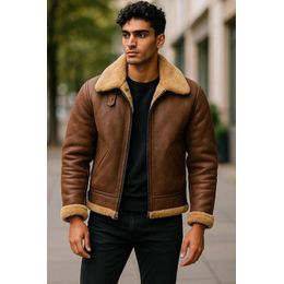 Herren Fliegerjacke aus Schaffellleder B3 aus dem 2. Weltkrieg, Ingwerbraun, Seshego