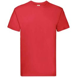 Fruit of the Loom - "Super Premium" T-Shirt f&uuml;r Herren/Damen Unisex (Rot)