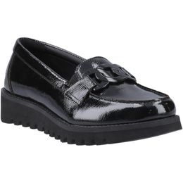 Hush Puppies Francis Loafer Patent M&auml;dchenschwarze Slipper Aus Leder