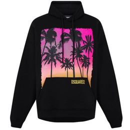Dsquared2 Sonnenaufgang Design Herca Fit Schwarz Hoodie