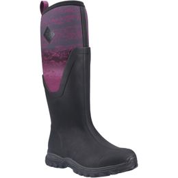 Muck Boots Arctic Sport II Tall Damen Gummistiefel in Schwarz/Magenta Verlauf f&uuml;r den Winter bis zum Knie
