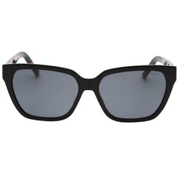 HUGO BOSS graue Sonnenbrille mit schwarzen Gl&auml;sern