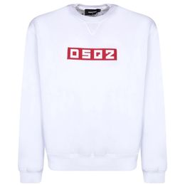 Wei&szlig;es Sweatshirt mit kleinem Block-Logo von Dsquared2