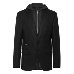 Philipp Plein Blazer mit Kapuze aus wasserabweisender Wolle