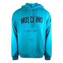 T&uuml;rkisblauer Hoodie Mit Moschino Couture-logo