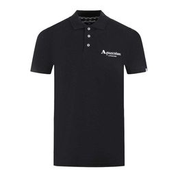 Aquascutum Unisex Erwachsene London Klassisches Poloshirt (Schwarz)