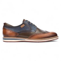Pikolinos Herren Brandy Brown Leder Brogue Schn&uuml;r-Oxford-Schuhe - Avila