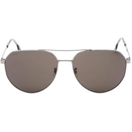 HUGO BOSS - Sonnenbrille mit Ruthenium-Rahmen und grauen Gl&auml;sern