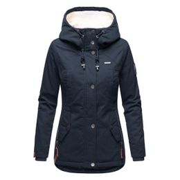 Marikoo Damen Winterjacke mit Teddyfell-Innenfutter & Kapuze