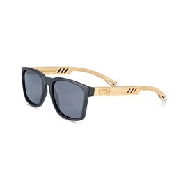 Earth Wood Haven Polarisierte Sonnenbrille - Bambus/Grau