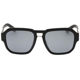 Dolce & Gabbana Dolce & Gabbana Sonnenbrille mit silbergrauen Gl&auml;sern und mattschwarzen Gl&auml;sern